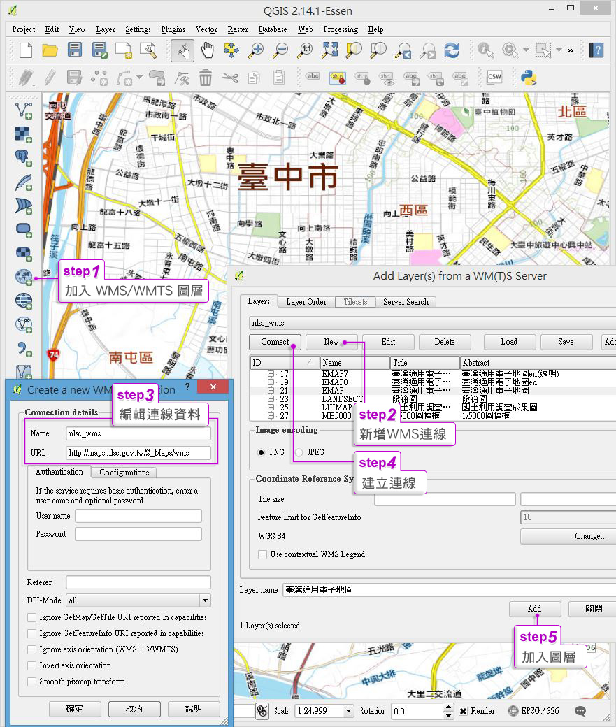 WMS列表 WMS規格 WMS範例